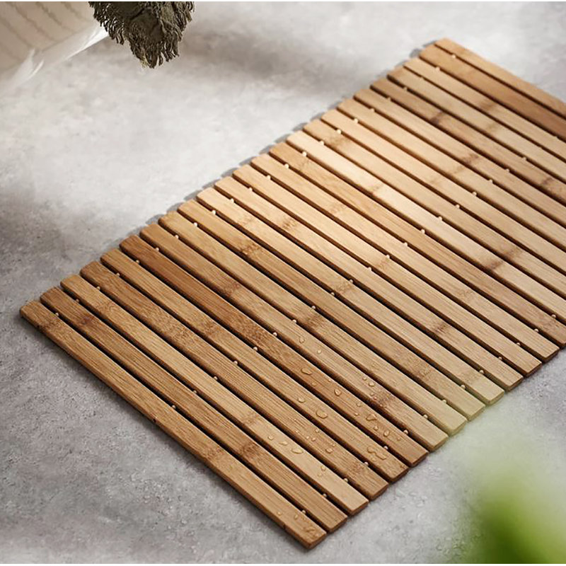Millwood Pines Dereke Bamboo Bath Mat | Wayfair